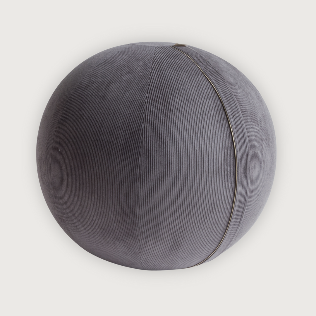 Grey Rib Sitting Ball - Balance and Stability For Your Comfort – ByAlex